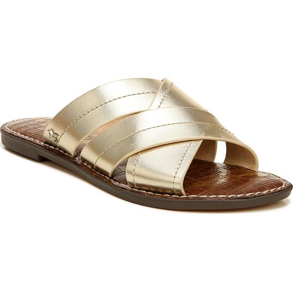 Sam Edelman | Shoes | Sam Edelman Womens Gretch Gold Leather Slip On ...